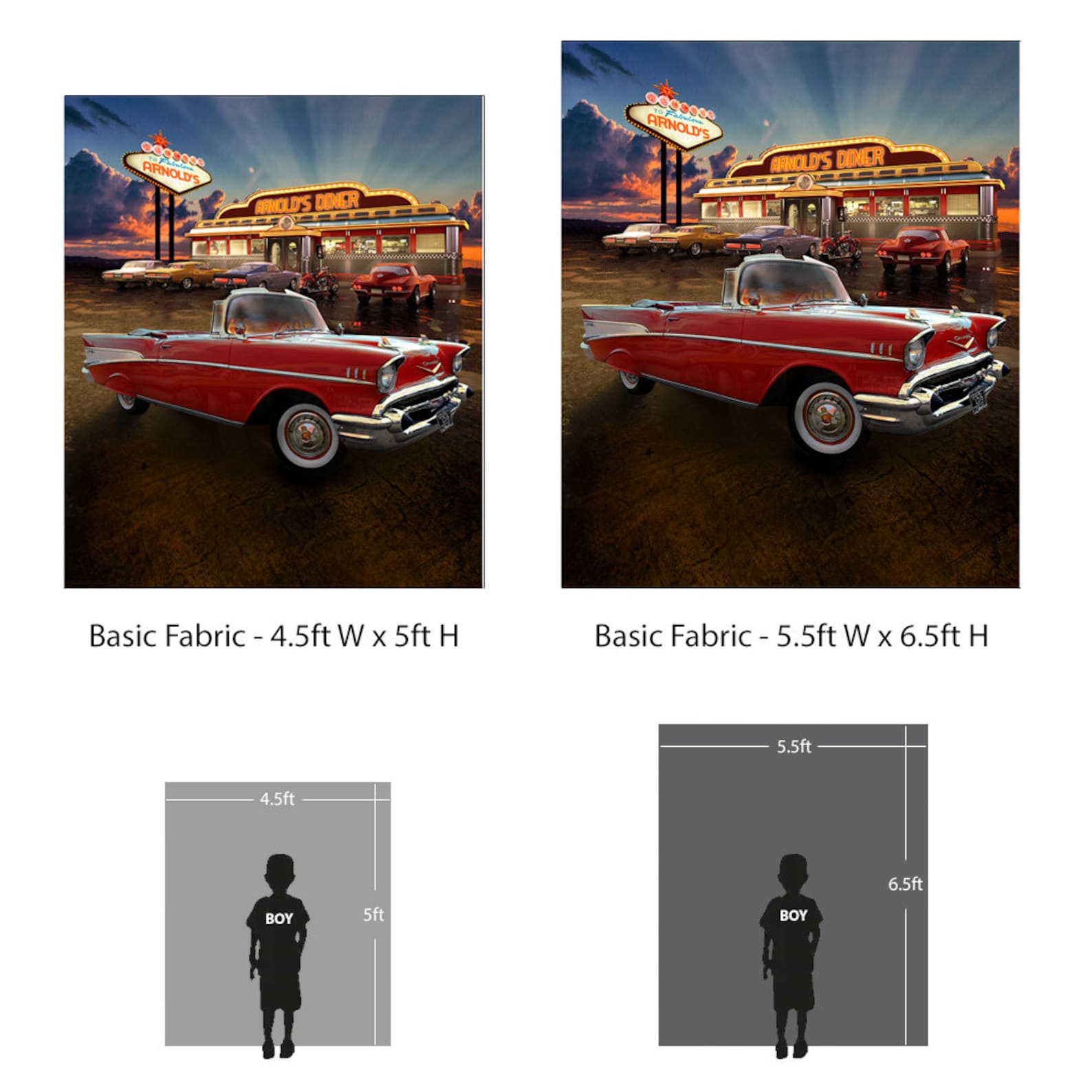 50s Diner Backdrop, Red Chevy, Grease Theme, Sock Hop, Prom Photo Booth ...