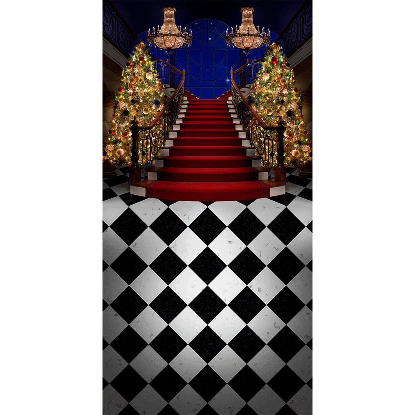 Christmas Tree Holiday Decor Santa Photo Backdrop Party - Etsy