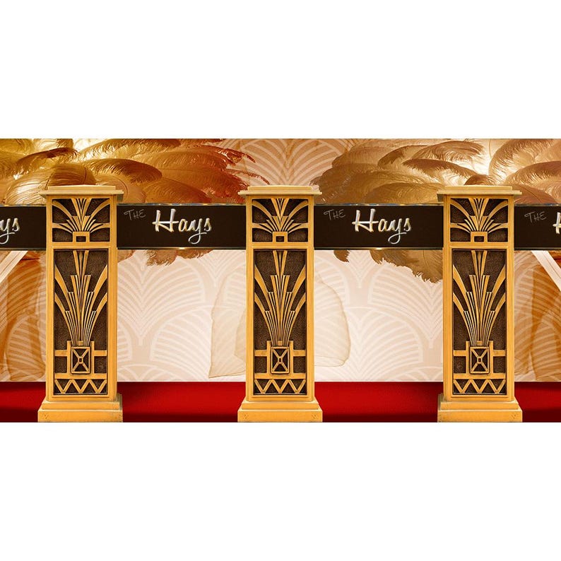 Gatsby Art Deco Backdrop, Personalized Photo Prop, Fabric Event ...