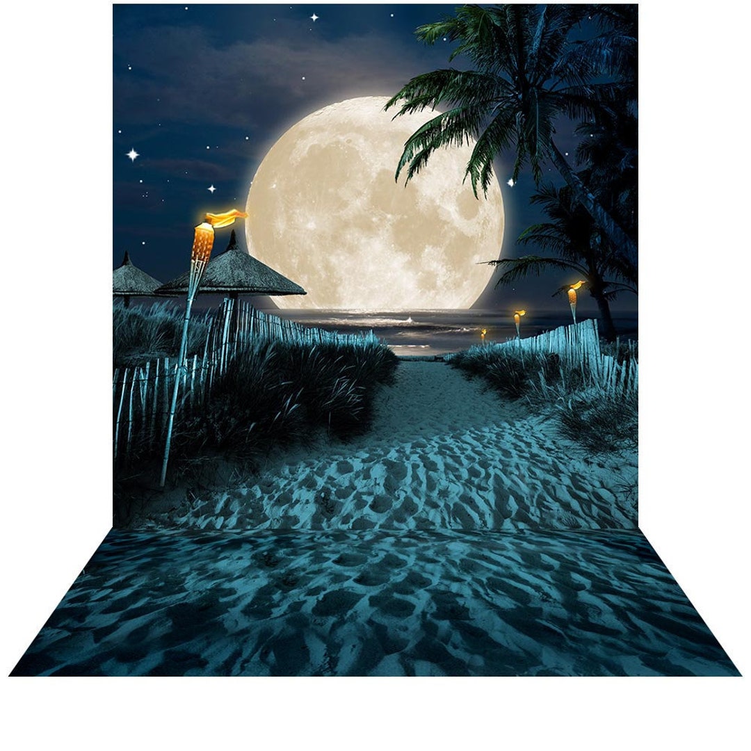 Beach Luau Backdrop, a Tropical Moondance in the Sand, Homecoming ...