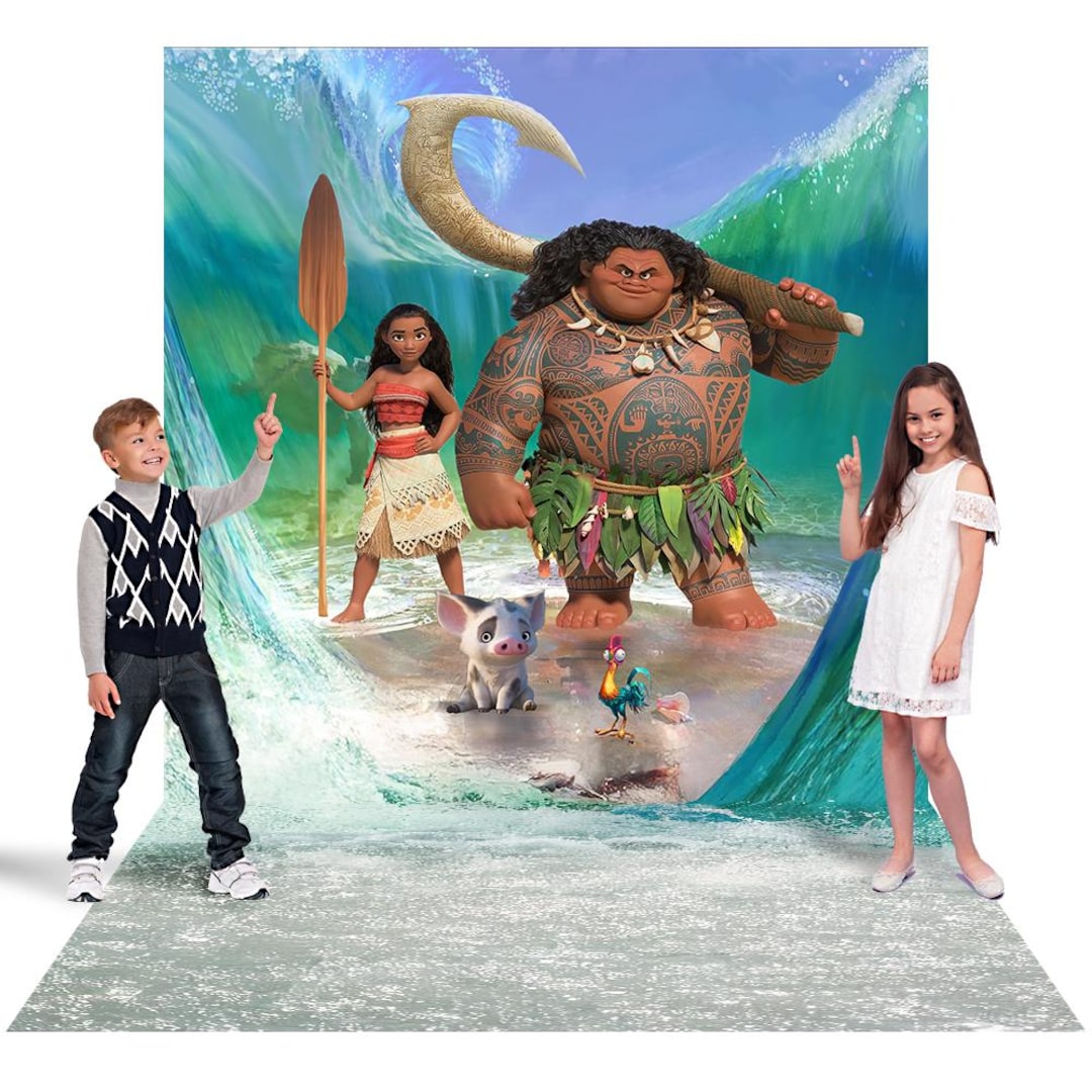 Moana & Maui Birthday Backdrop: Oceana Adventure Banner - Etsy