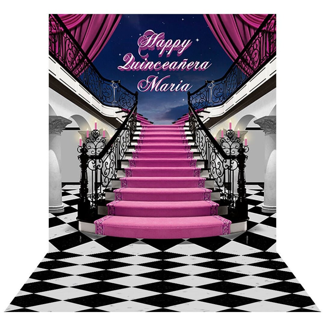 Quinceañera Photo Backdrop, Quince Años Birthday Backdrop, Dance Party ...