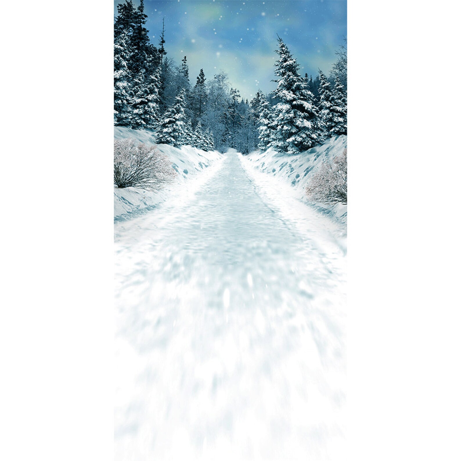 Snowy White Winter Photo Backdrop Christmas Photography | Etsy