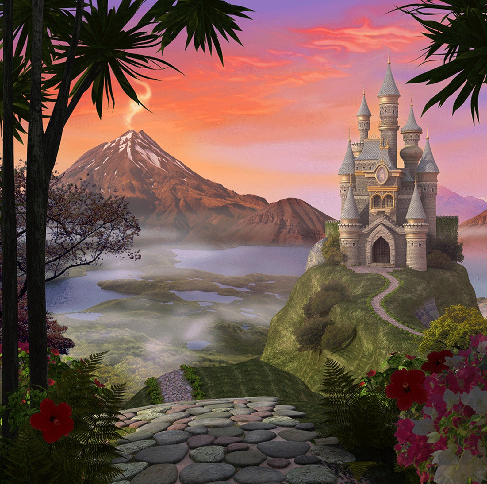 Magical Castle Photography Backdrop, Fairytale Party Decor - Etsy