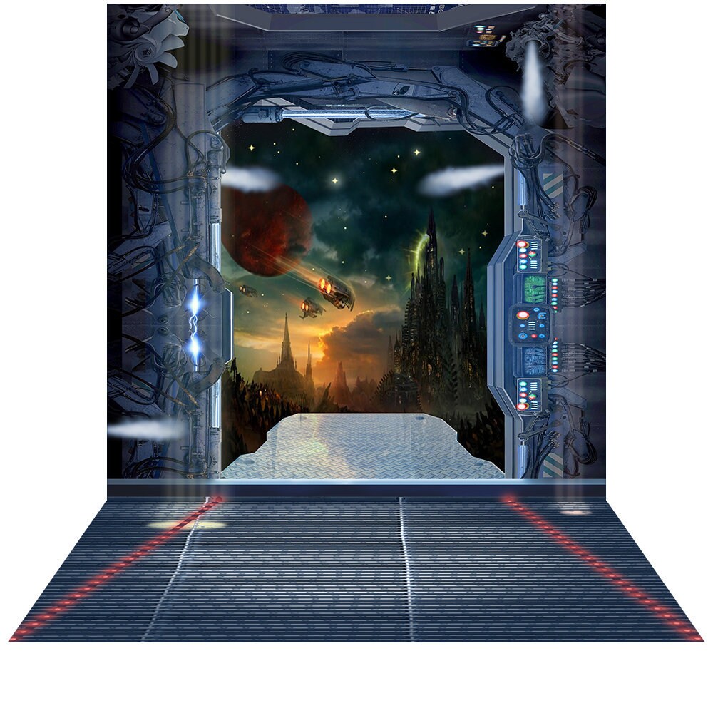 Space Ship Star Wars Battlestar Backdrop a Space Wars | Etsy