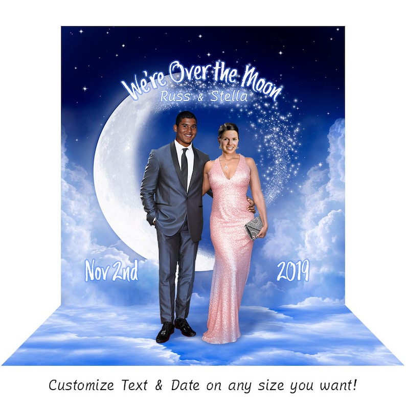 Moon Wedding Backdrop Photo Booth Stars Bridal Shower - Etsy