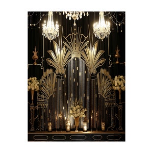 Gatsby Backdrop, 1920s Party Photo Booth, Art Deco Photography ...