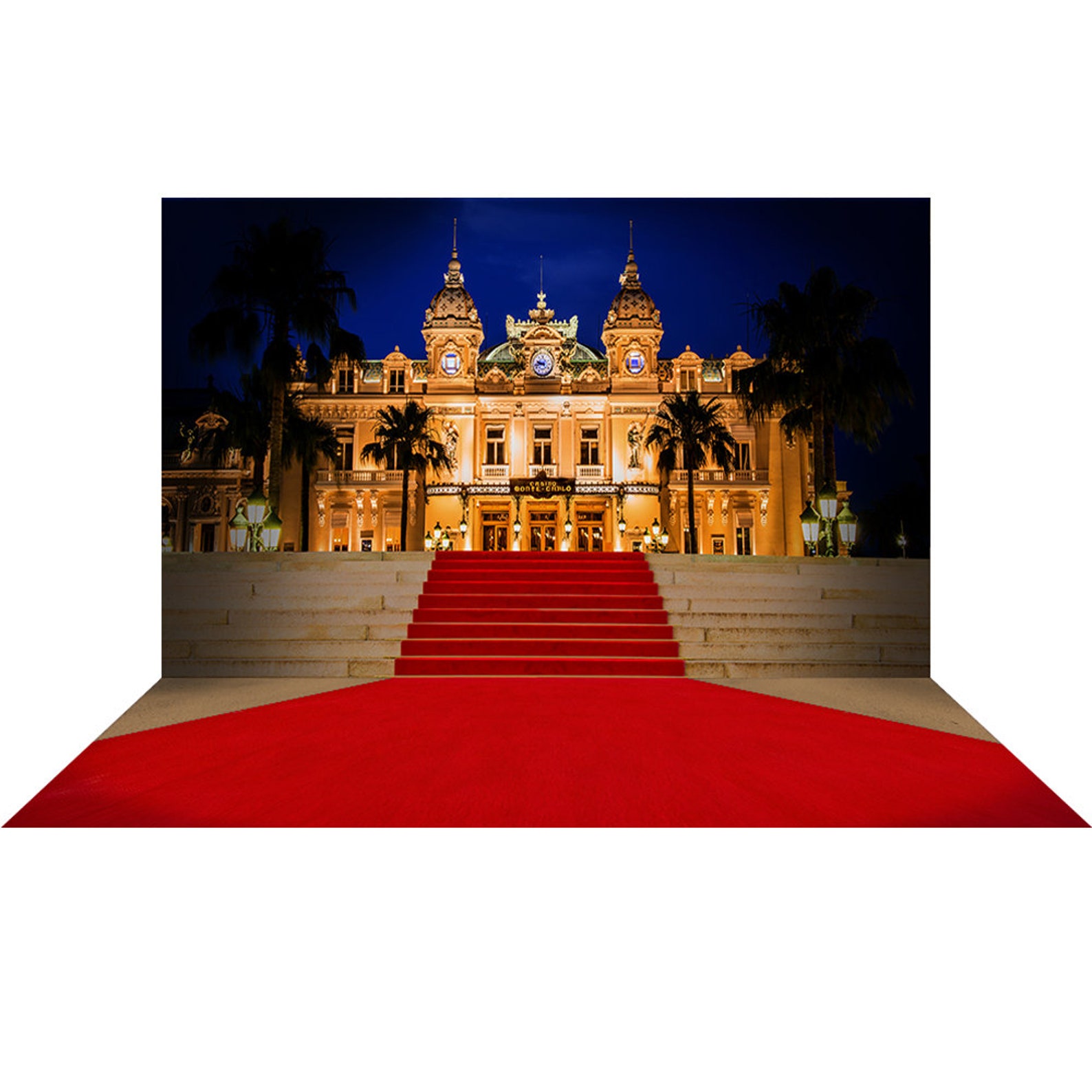 Monte Carlo Backdrop, Photo Booth Casino Night, Fabric Photography ...
