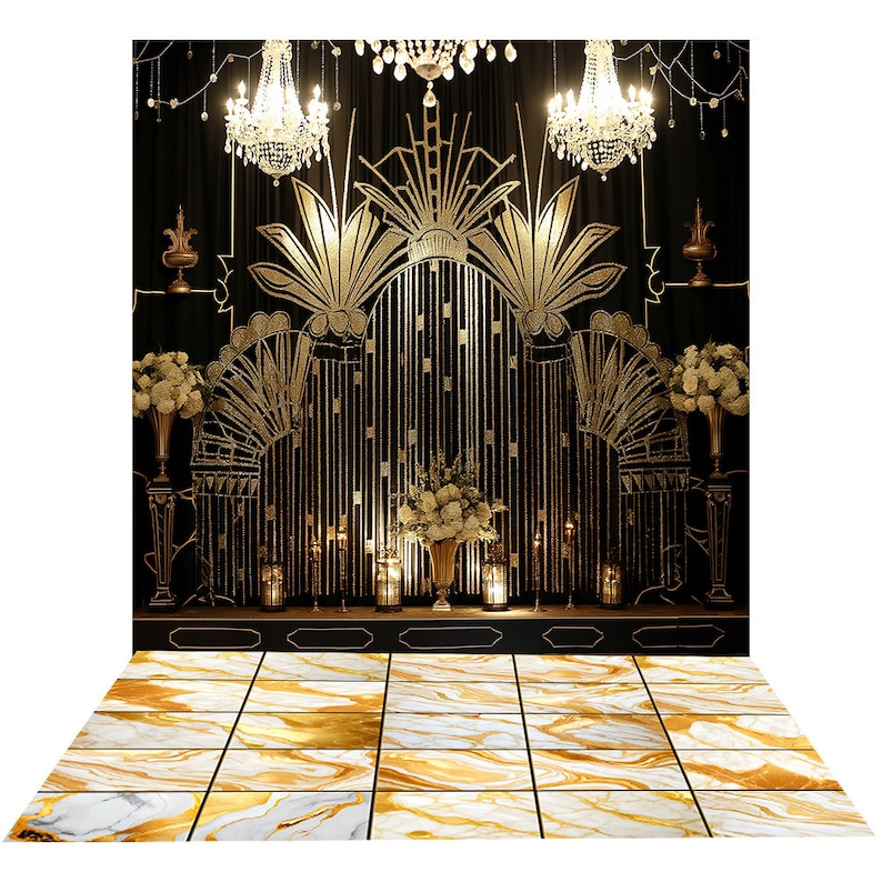 Gatsby Backdrop, 1920s Party Photo Booth, Art Deco Photography ...