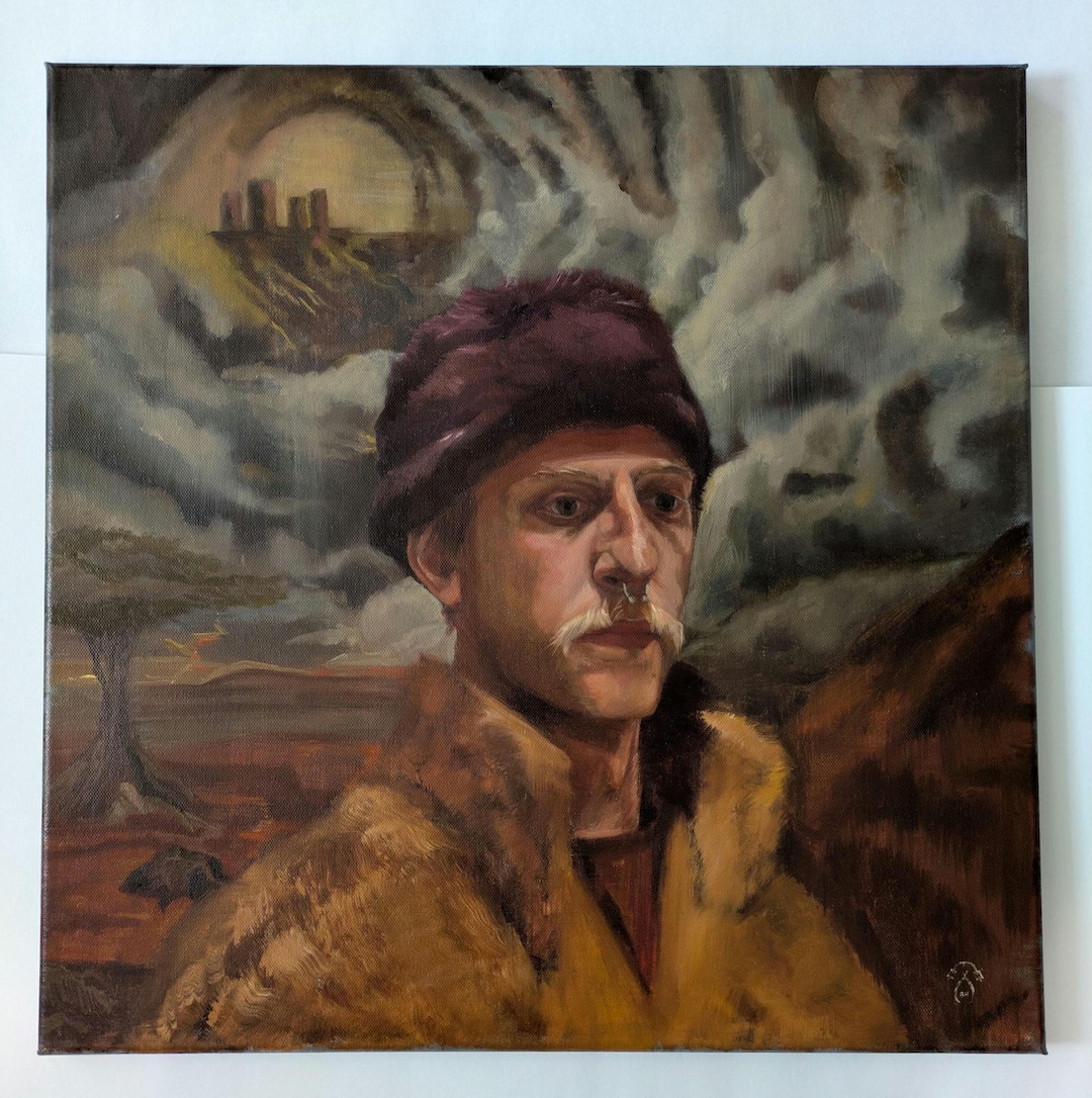 Original Surrealist Oil Painting: Mystical Portrait Art (20x20) - Etsy