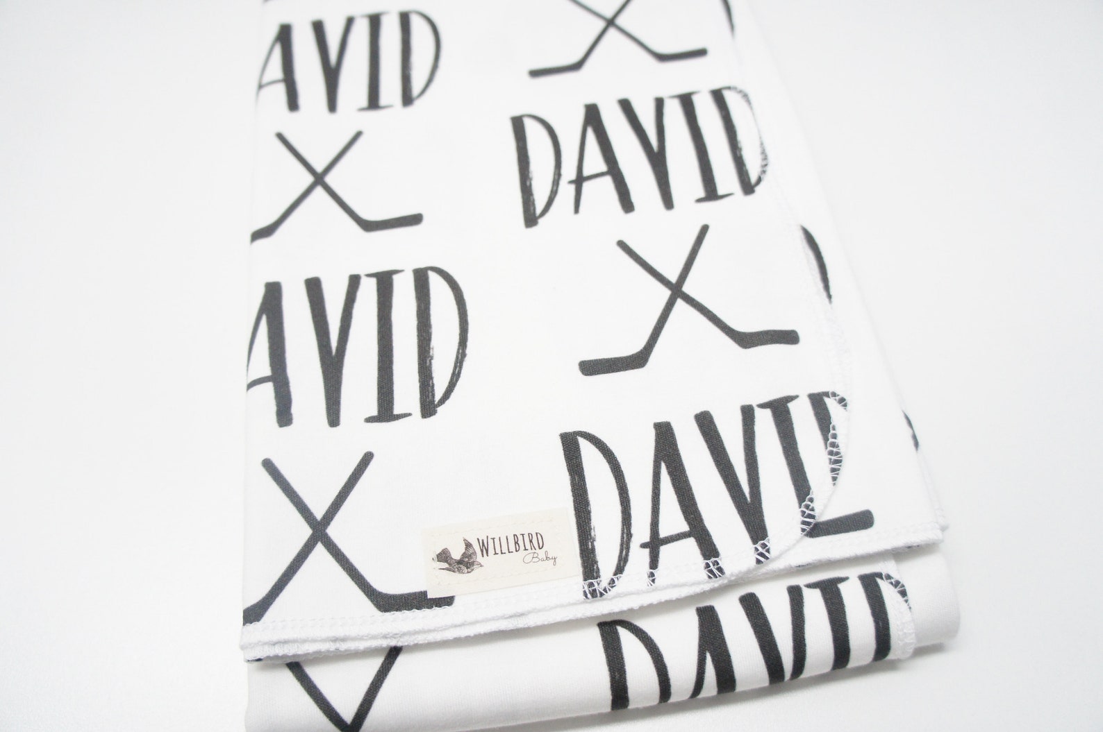 Blanket Personalized Organic Cotton Name Blanket Made to | Etsy