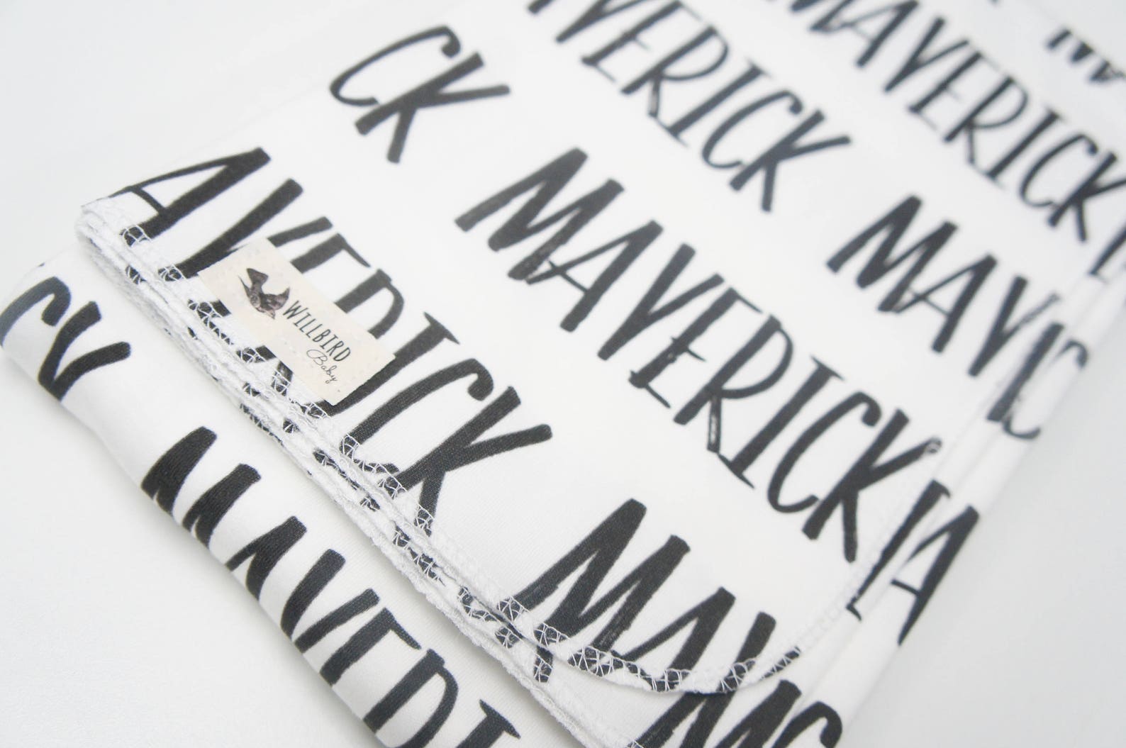 Blanket Personalized Organic Cotton Name Blanket Made to | Etsy