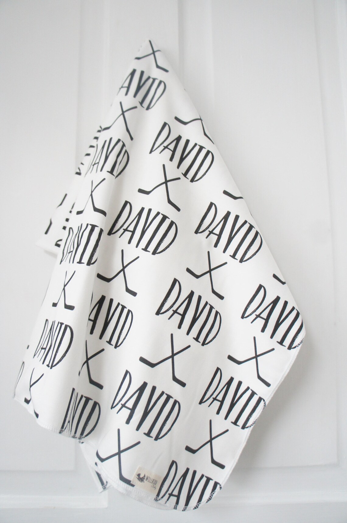 Blanket Personalized Organic Cotton Name Blanket Made to | Etsy