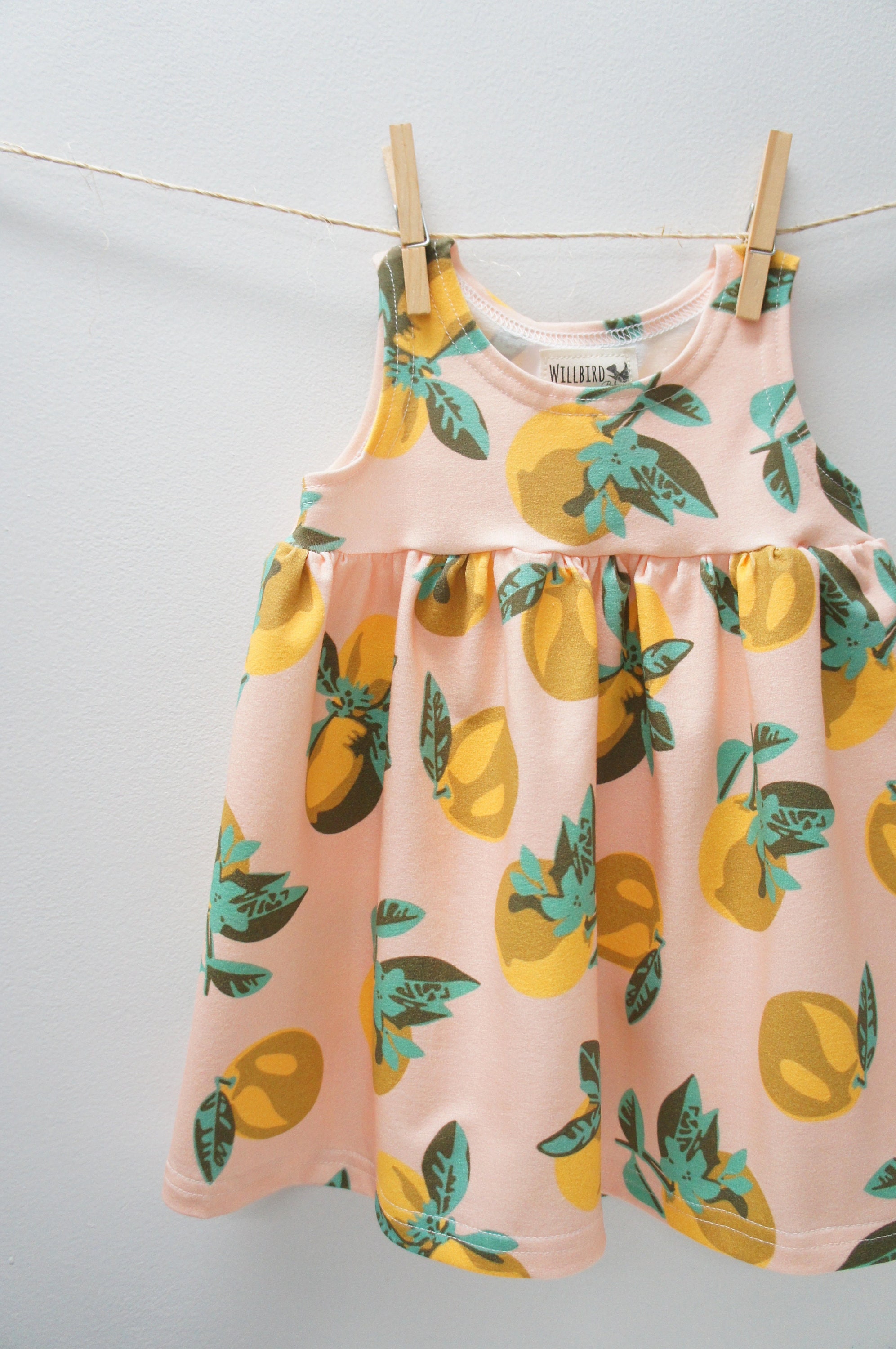 Dress- Baby/toddler/kids - CHICKADEE Babydoll Dress, Citrus Floral ...