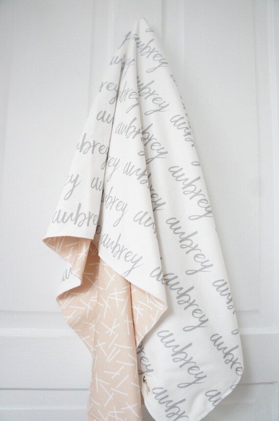 Blanket Personalized Reversible Organic Cotton Name Blanket Etsy blanket-personalized-reversible-organic-cotton-name-blanket-etsy