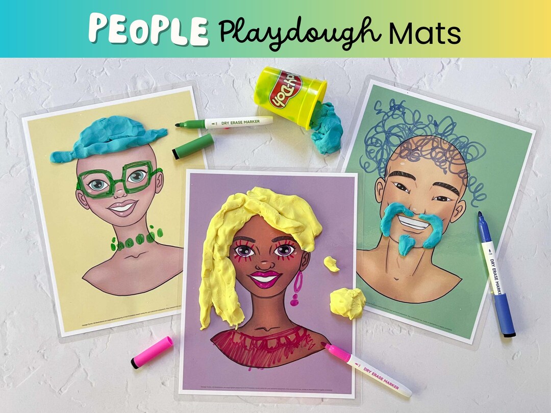 PEOPLE PLAYDOUGH MATS Play Dough Play Doh Playdoh Printable Activities ...