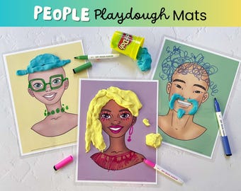 FACES PLAYDOUGH MATS Play Dough Play Doh Playdoh Printable Activities ...