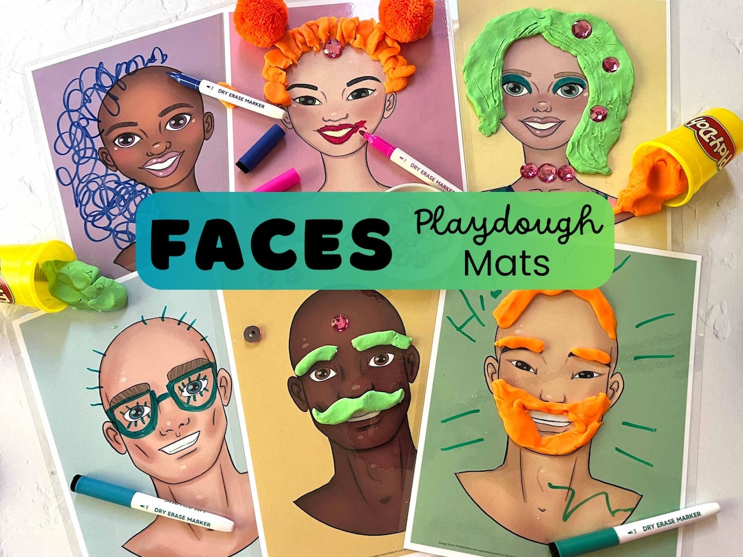 FACES PLAYDOUGH MATS Play Dough Play Doh Playdoh Printable Activities ...