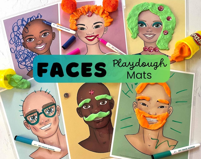 FACES PLAYDOUGH MATS Play Dough Play Doh Playdoh Printable Activities ...