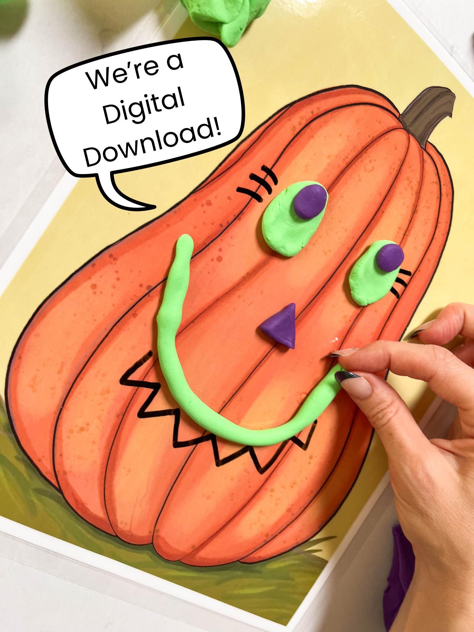 Pumpkin Playdough Mats, Fall Activity Printable (digital Download) - Etsy