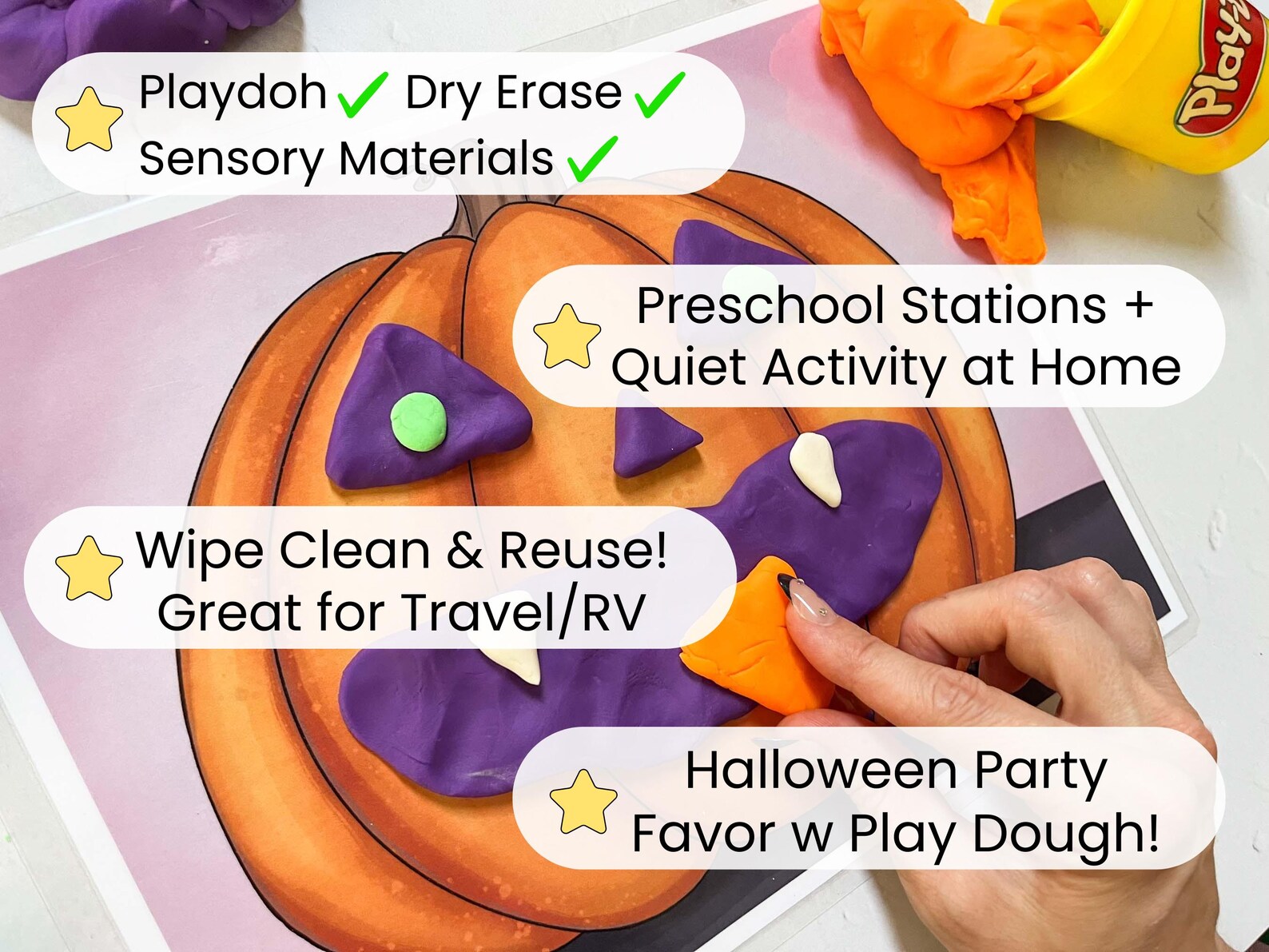 HALLOWEEN PLAYDOUGH MATS Play Dough Play Doh Playdoh Printable ...