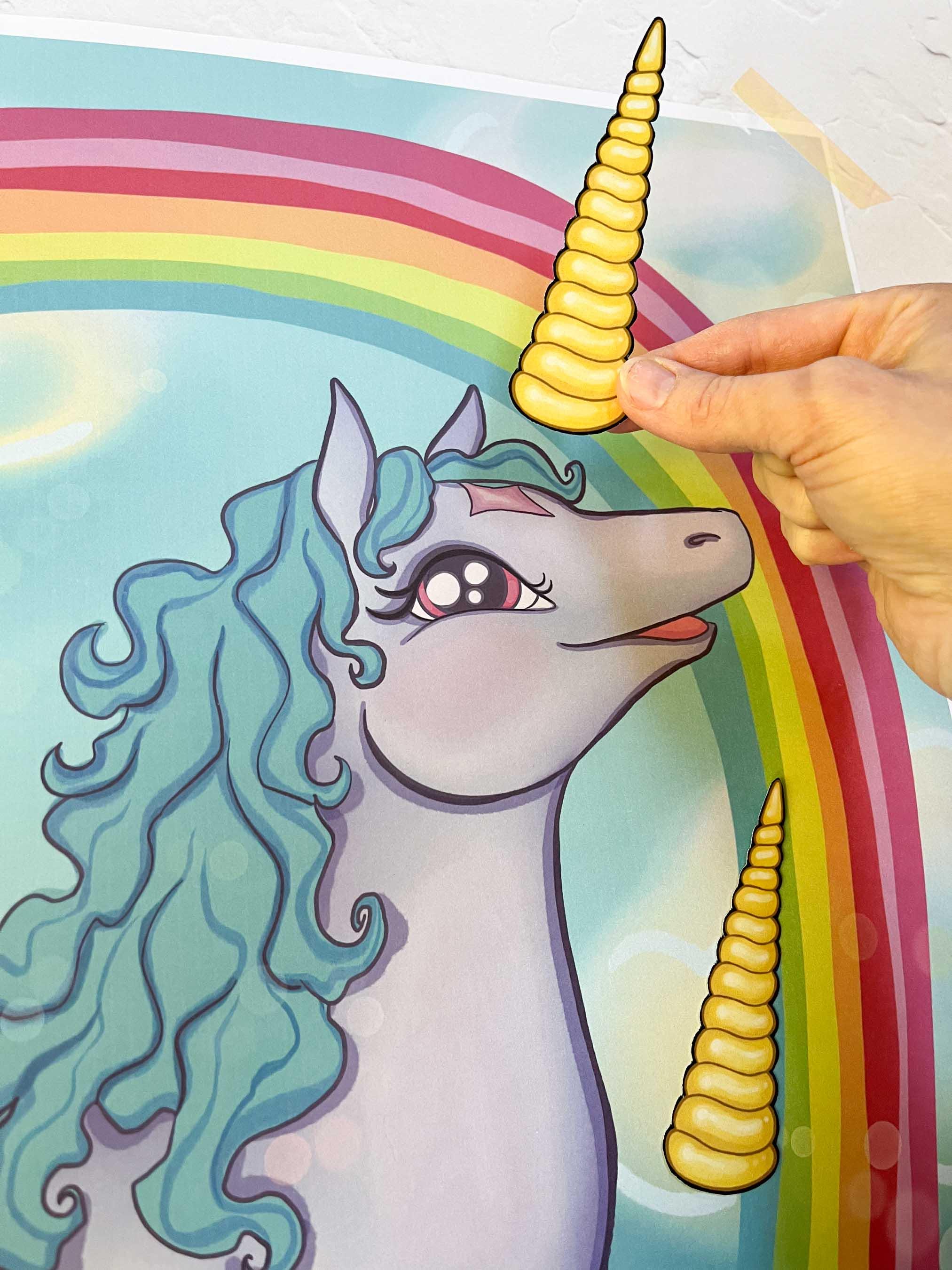 Pin the Horn on the Unicorn Printable | Pin the Tail Kid's Birthday ...