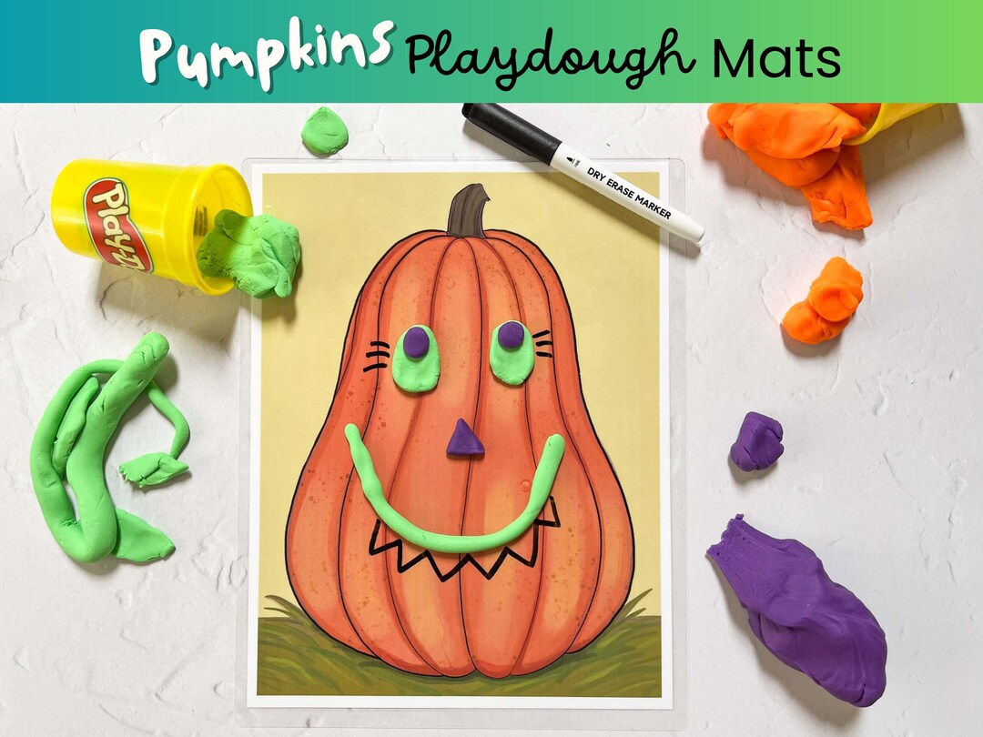 Pumpkin Playdough Mats, Fall Activity Printable (digital Download) - Etsy