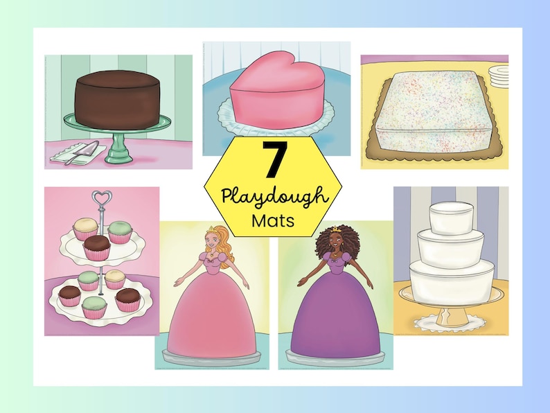 Cake Playdough Mats, Printable Sensory Activity (PDF) - Etsy