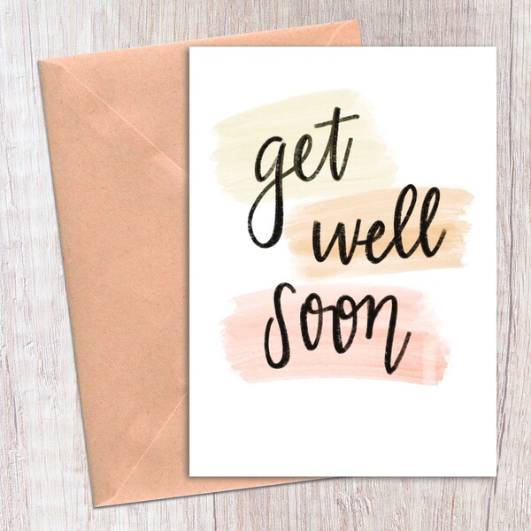 Get Well Card Calligraphy - Etsy