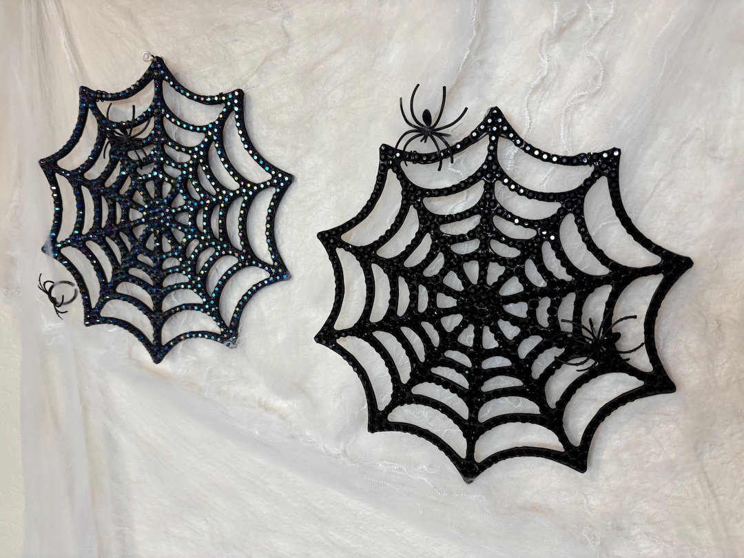 Rhinestone Spiderweb Wall Decor – Sparkly Halloween Home Accent - Etsy