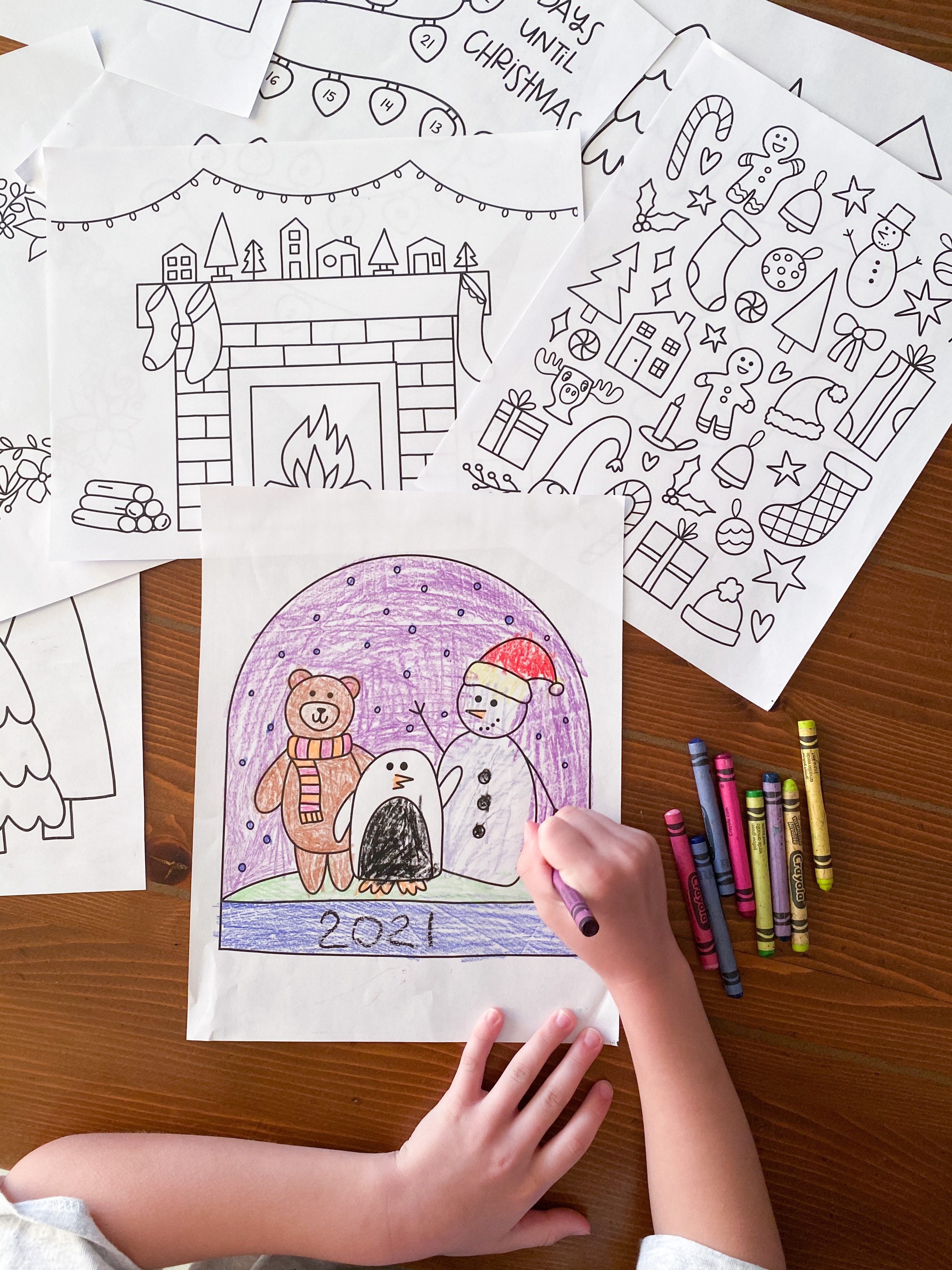 Printable Christmas Coloring Activity Pages / Kids Coloring Sheets ...