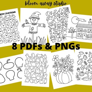 Printable Halloween Coloring Activity Pages / Kids Coloring / Digital ...