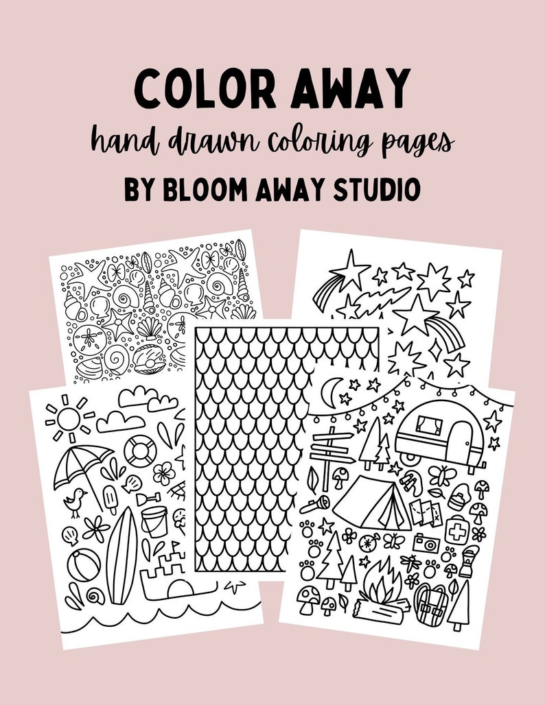 Printable Summer Coloring Pages / Kids Coloring / Coloring Book - Etsy