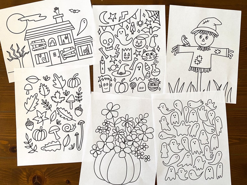 Printable Halloween Coloring Activity Pages / Kids Coloring / Digital ...
