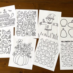 Printable Halloween Coloring Activity Pages / Kids Coloring / Digital ...