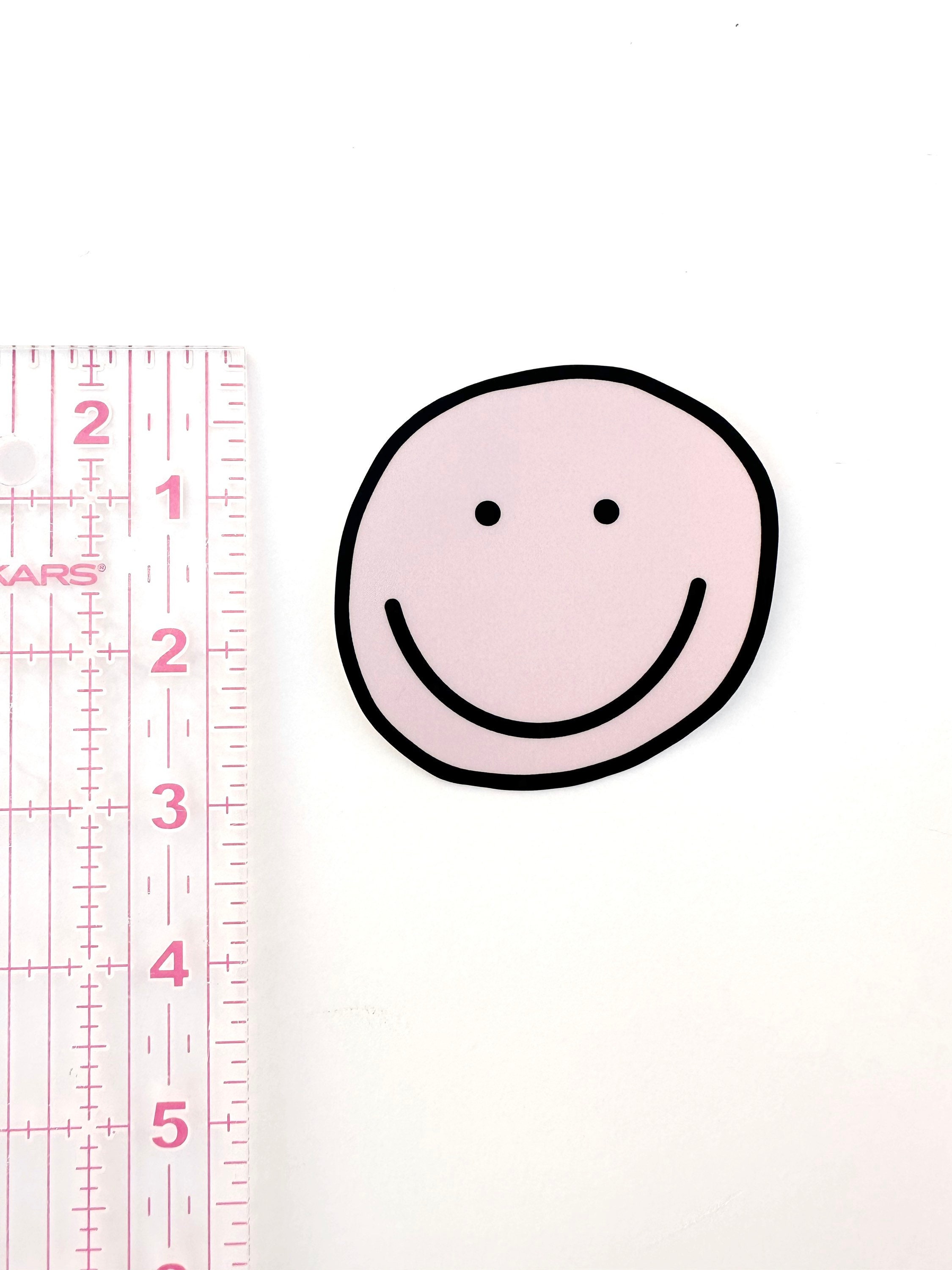 Smiley Face Sticker / Wonky Happy Face Sticker / Waterproof Water ...