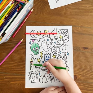 Printable Halloween Coloring Activity Pages / Kids Coloring / Digital ...