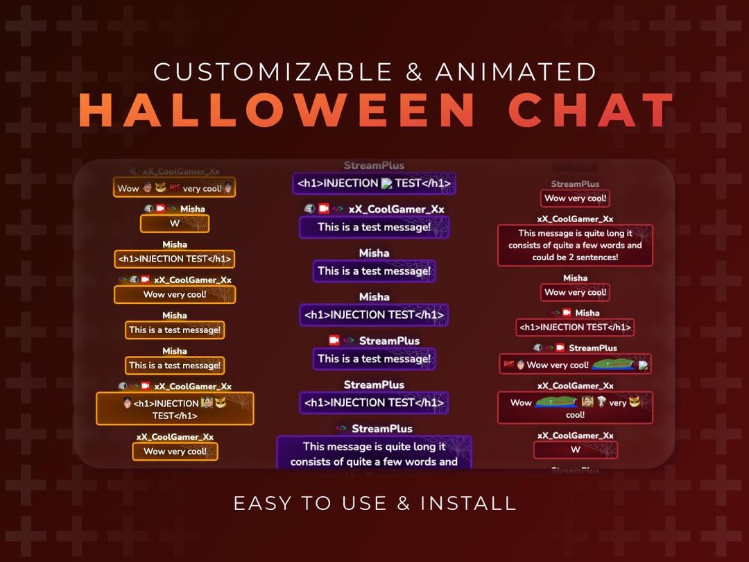 Twitch Halloween Cobweb Chat | Highly Customizable | Streamelements ...
