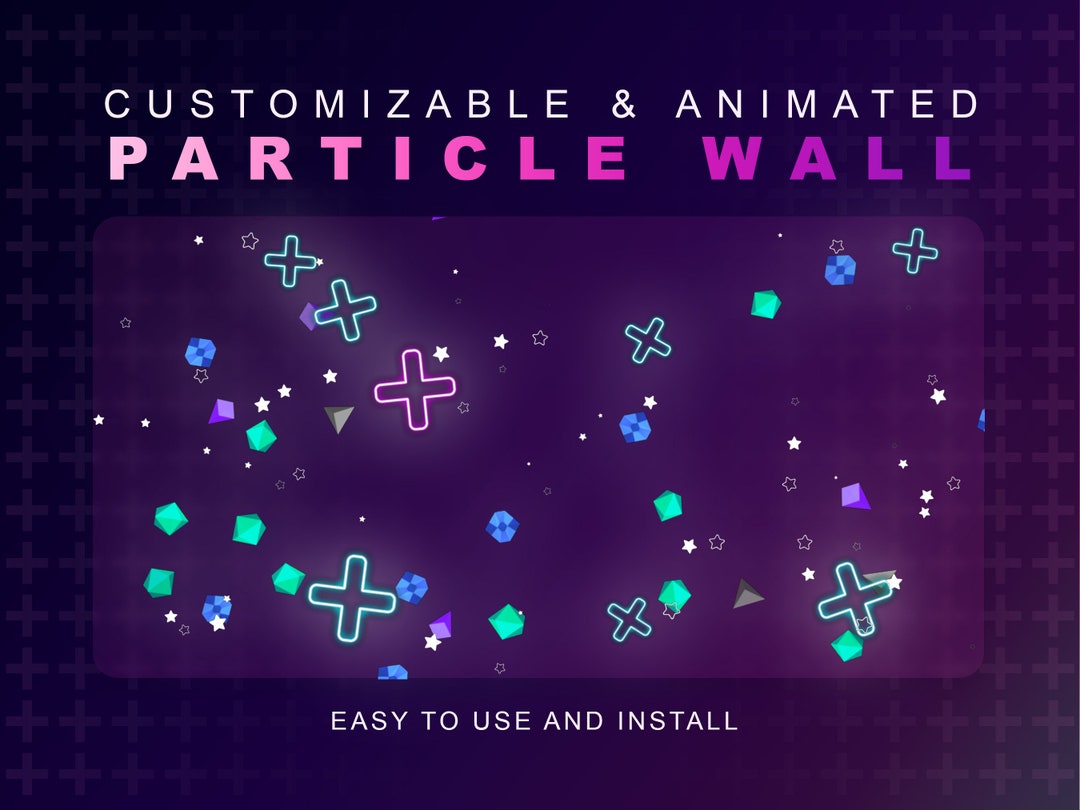 Animated Particle Wall | Upload Your Own Images! | Customizable | up to 5 Random Particles ...