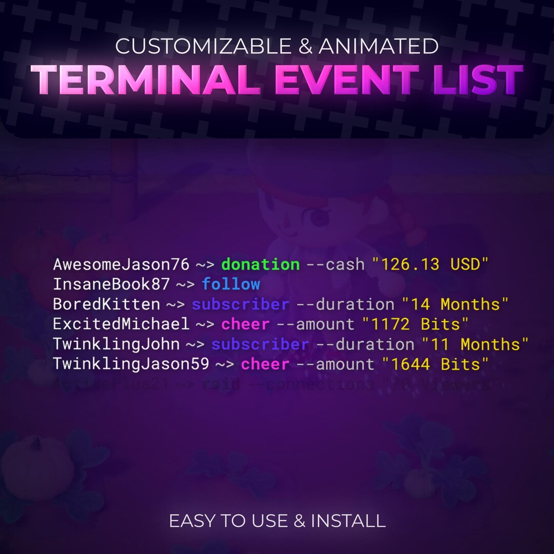 Terminal Event List for Twitch | Display Recent Events in a Hacker ...