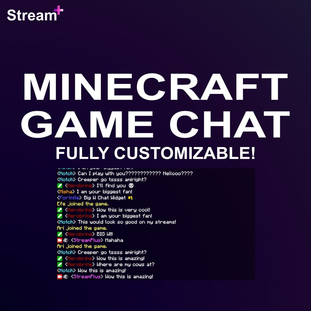 Minecraft Twitch Chat Perfect for Minecraft Livestreams - Etsy New Zealand