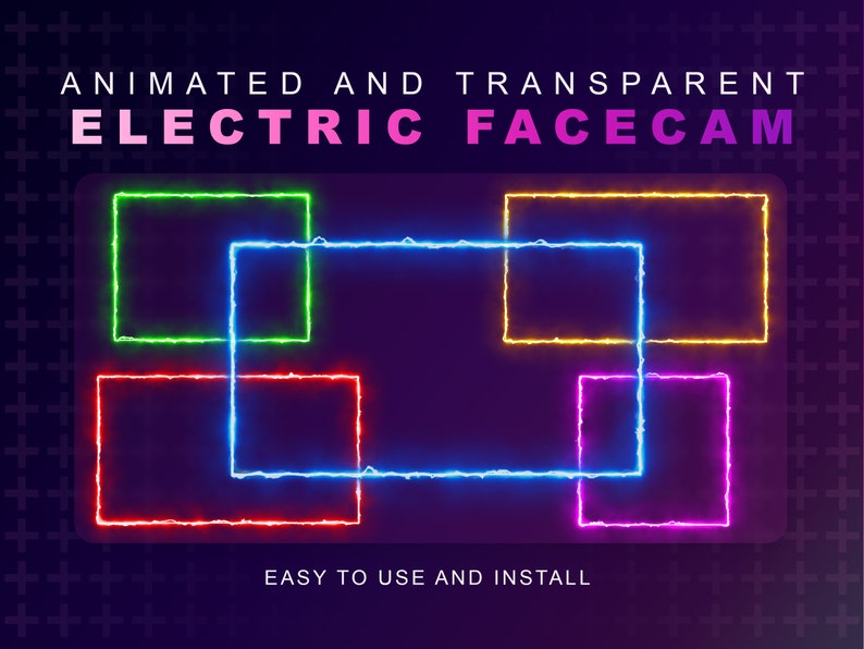 Electric Facecam Border | Streaming and Editing | Transparent Webm ...