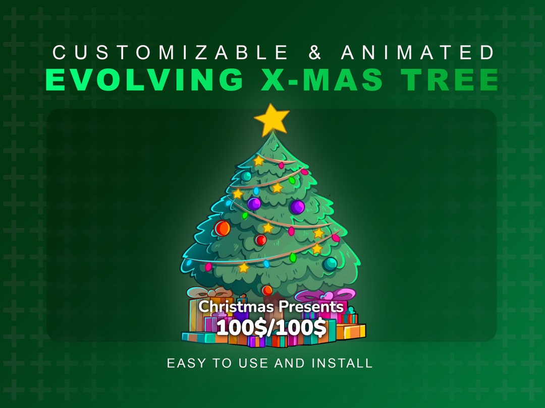 Christmas Evolving Tree Goal | Twitch Stream Decoration | Donation Tip ...