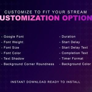 Customizable Countdown Timer | Fully Adjustable to Fit Your Theme/brand | Perfect for Live ...