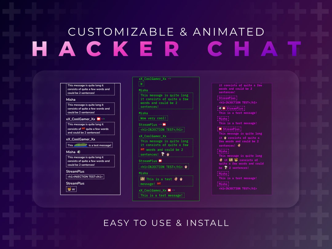 Animated Retro Hacker Chat | Old School Retro Chat Design | Easy to Use ...