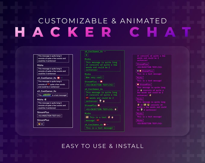 Animated Retro Hacker Chat | Old School Retro Chat Design | Easy to Use ...