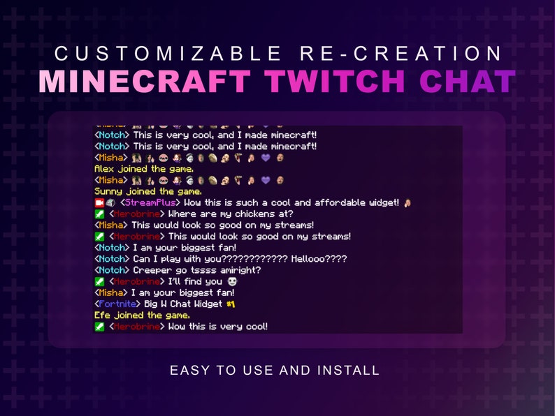 Minecraft Twitch Chat | Perfect for Minecraft Livestreams | Nostalgia ...
