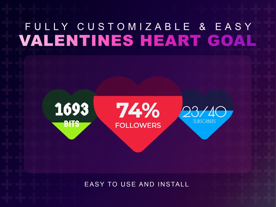 Valentines Heart Goals for Streaming | Animated and Fully Customizable ...