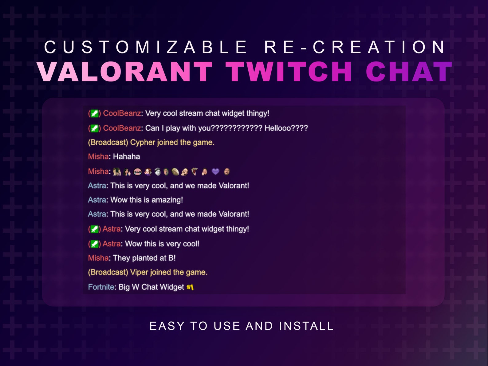 Valorant Twitch Chat | Perfect for Valorant Livestreams | Seamless ...