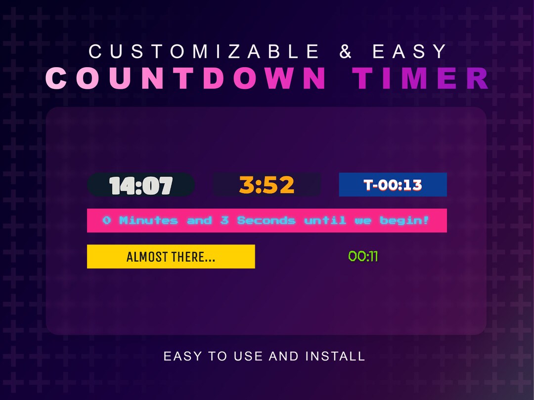 Customizable Countdown Timer | Fully Adjustable to Fit Your Theme/brand | Perfect for Live ...